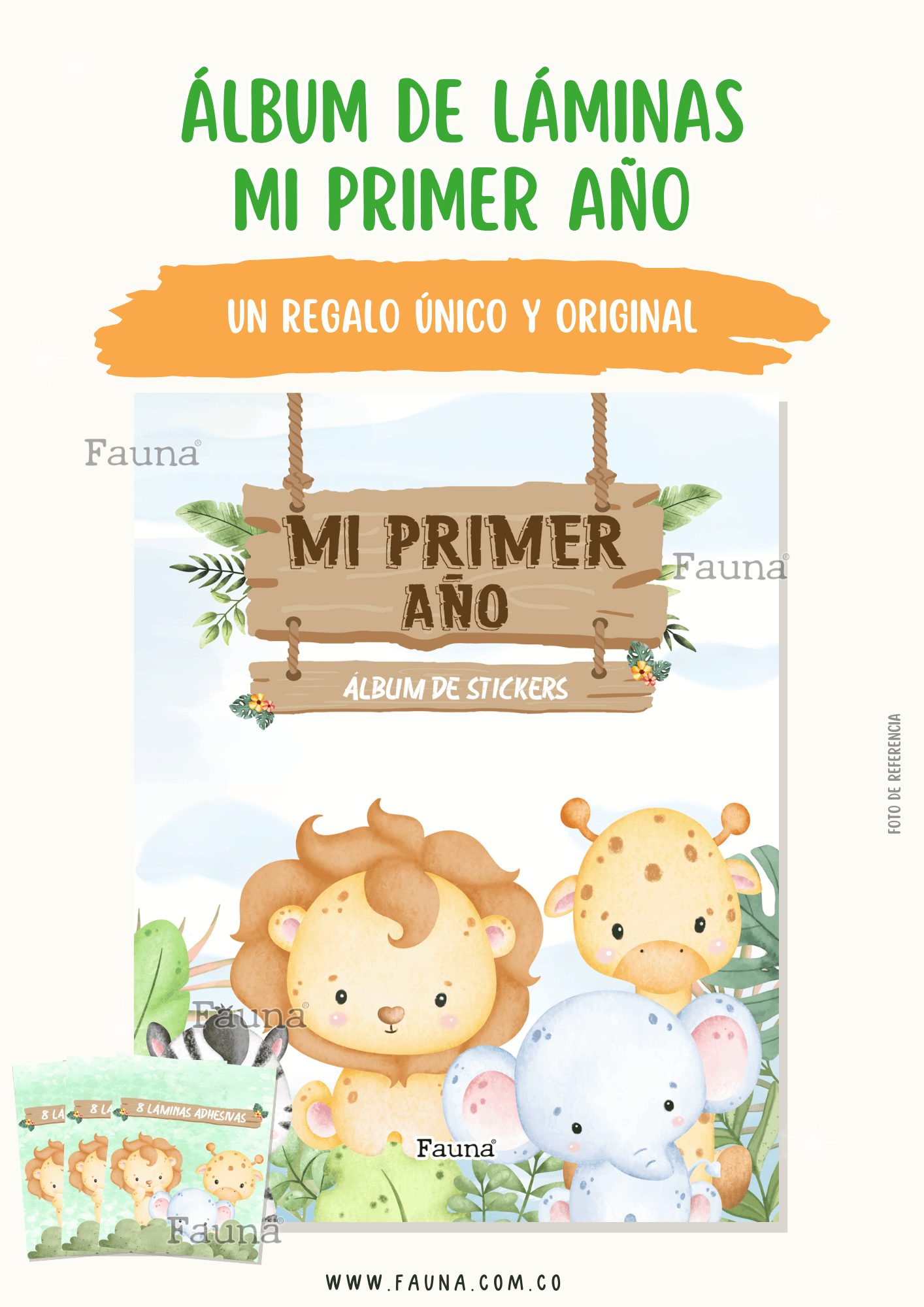 Álbum de Láminas Mi Primer Año para Bebé Personalizado con 18 Fotos ...