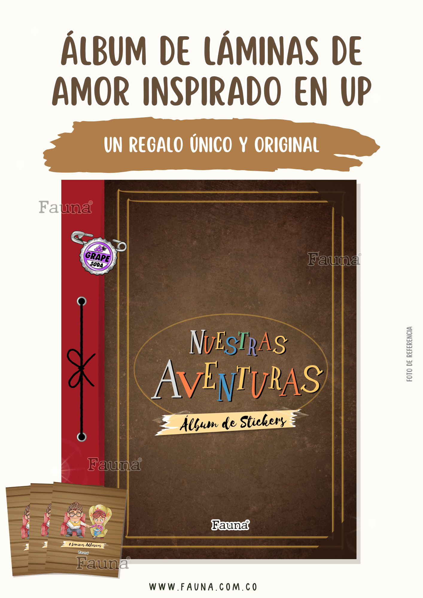Álbum de Láminas de Amor inspirado en Up Personalizado con 18 Fotos ...